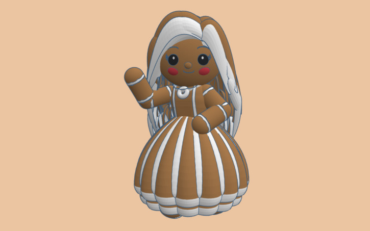 3D design Gingerbread Gal - Tinkercad