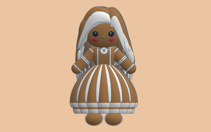 3D design Gingerbread Gal - Tinkercad