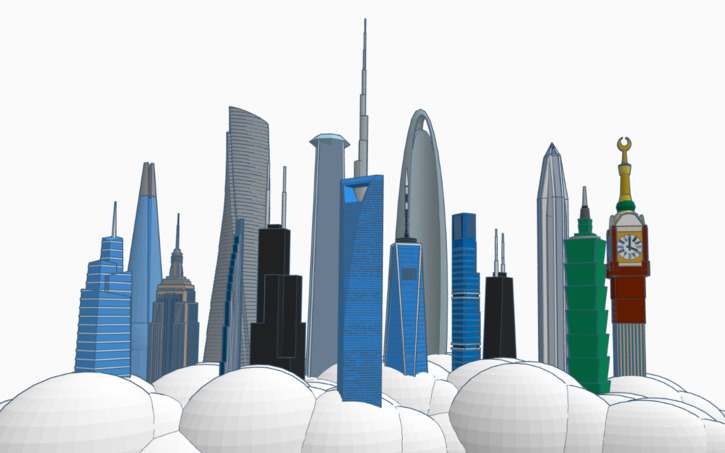 3D design World's Tallest Buildings 2021 - Tinkercad