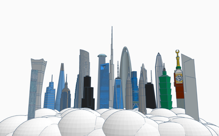 3D design World's Tallest Buildings 2021 - Tinkercad