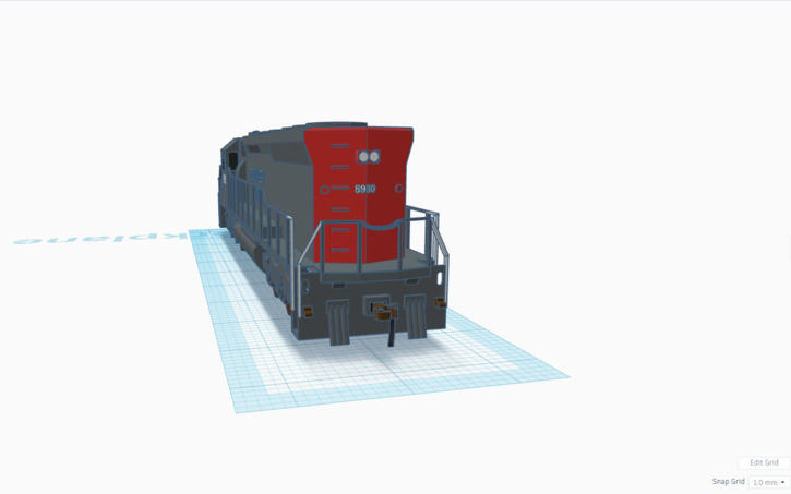 3D design Southern Pacific SD45 8930 - Tinkercad