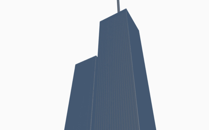 3D design World Trade Center Towers 1 & 2 - Tinkercad