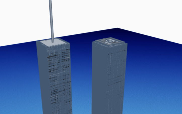 3D design World Trade Center Towers 1 & 2 - Tinkercad