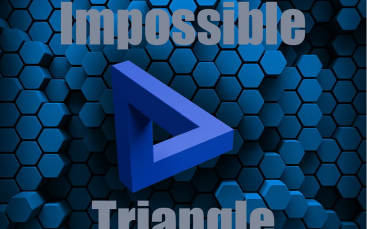 3D design impossible triangle - Tinkercad