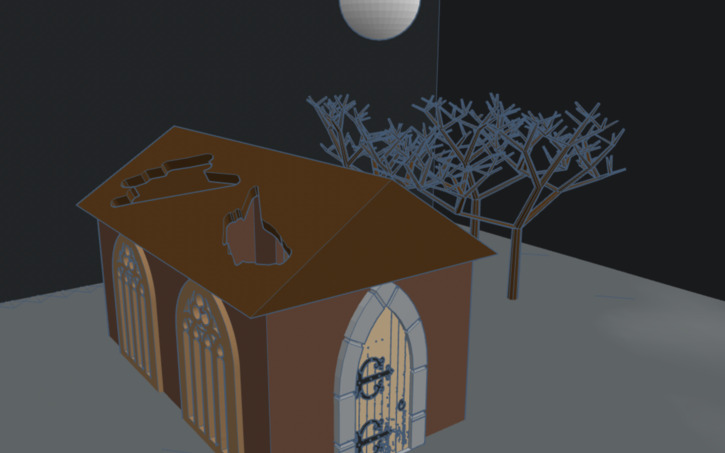 3D design Simple Haunted House - Tinkercad