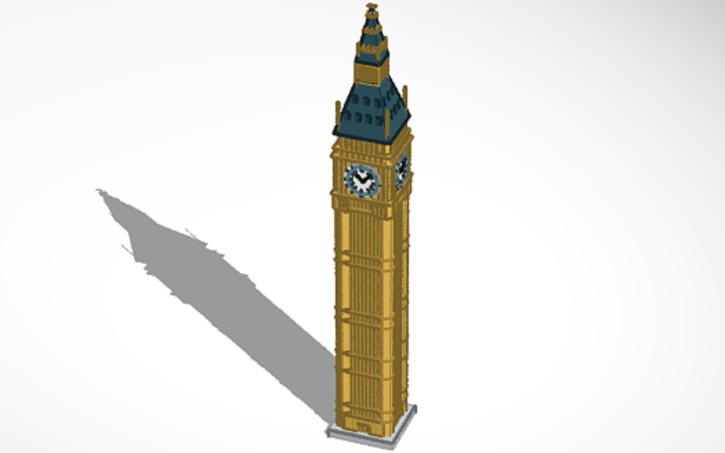 3D design Big Ben - Tinkercad