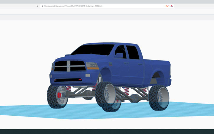 3D design 2014 Dodge Ram 1500 - Tinkercad