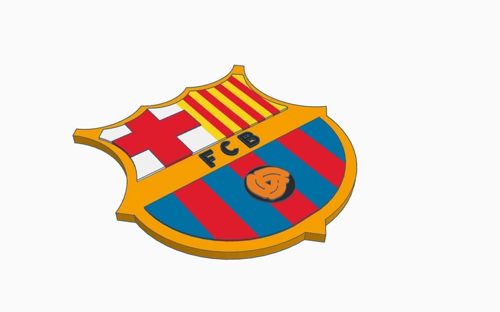 3D design escudo Barça/Barcelona FC shield - Tinkercad