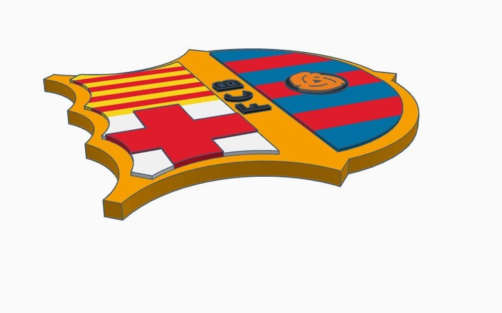 3D design escudo Barça/Barcelona FC shield - Tinkercad