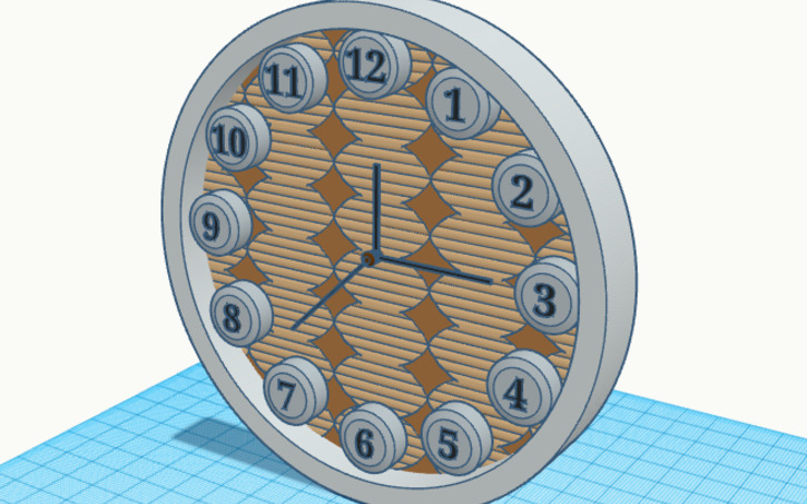3D design Clock - Tinkercad