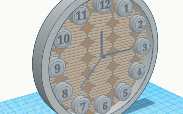3D design Clock - Tinkercad