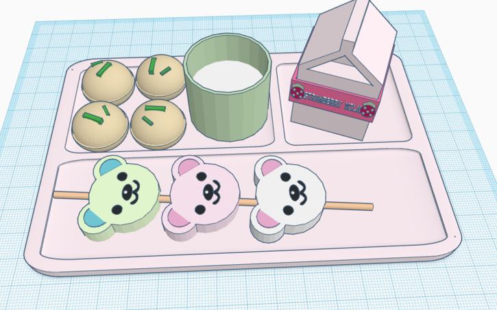 3D design a cute lunch tray - Tinkercad