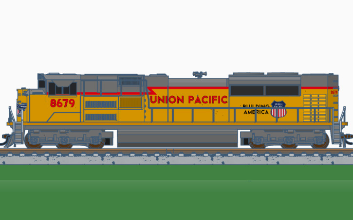 3D design Union Pacific SD70ACe 8679 - Tinkercad