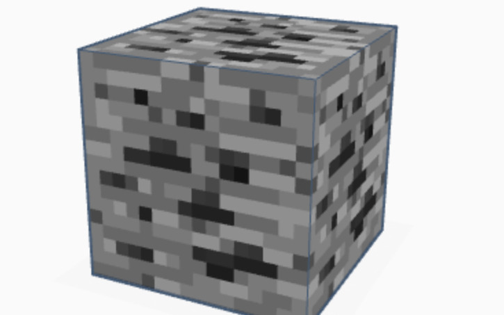 3D design Minecraft Coal Ore - Tinkercad