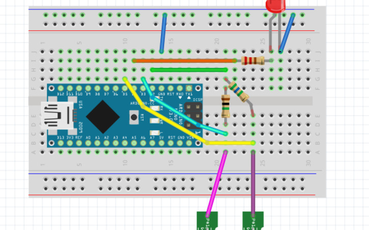 Circuit design Capacitive Touch Sensors - Tinkercad
