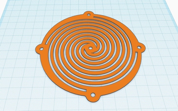 3D design Spiral Flexure - Tinkercad