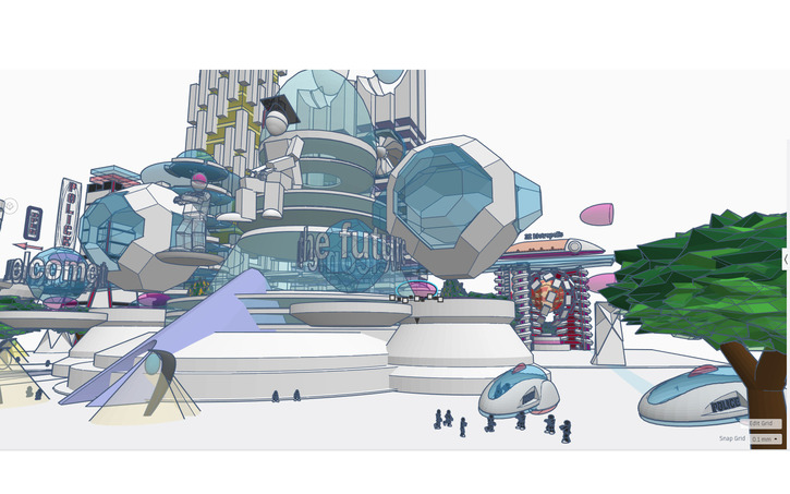 3D design Futuristic City - Tinkercad