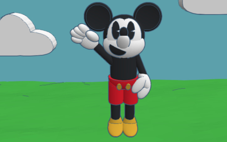 3D design Mickey Mouse - Tinkercad