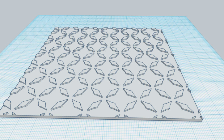 3D design Dimond plate steel - Tinkercad