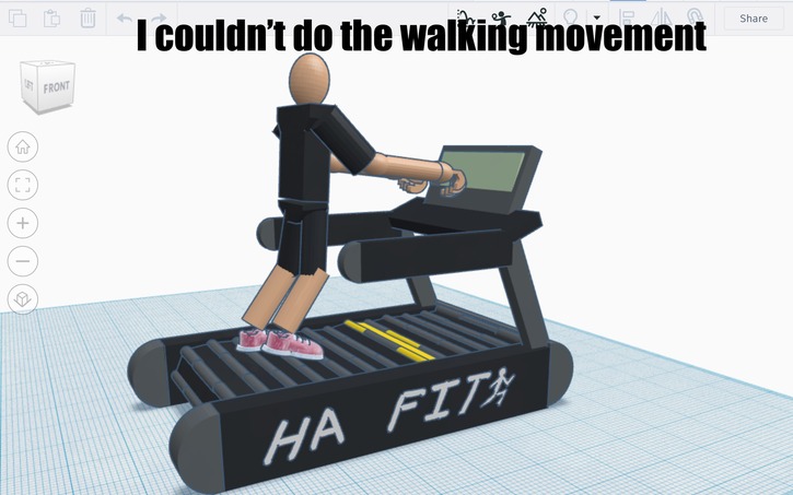 3D design Treadmill( no walk animation, only treadmill) - Tinkercad