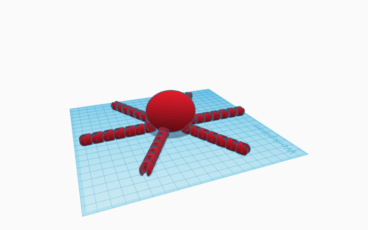 3D design Print in Place Octopus toy - Tinkercad