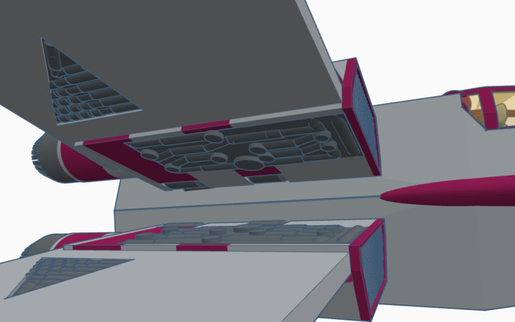 3D design Athena Squadron T-90A X-Wing Starfighter - Tinkercad