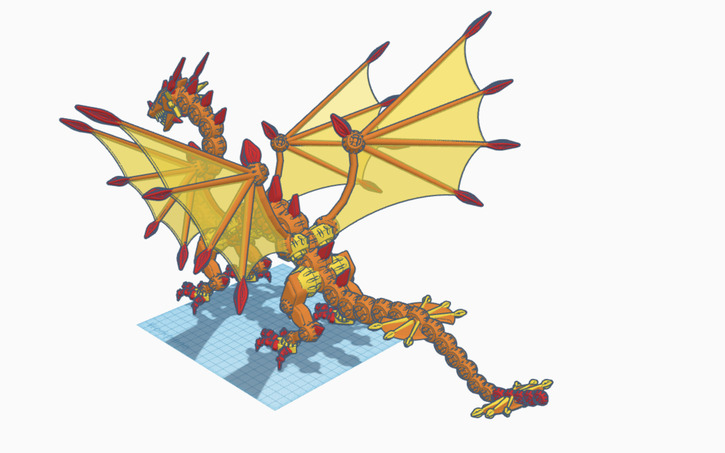 3D design Sol Dragonus Superior - The Sun Dragon - Tinkercad