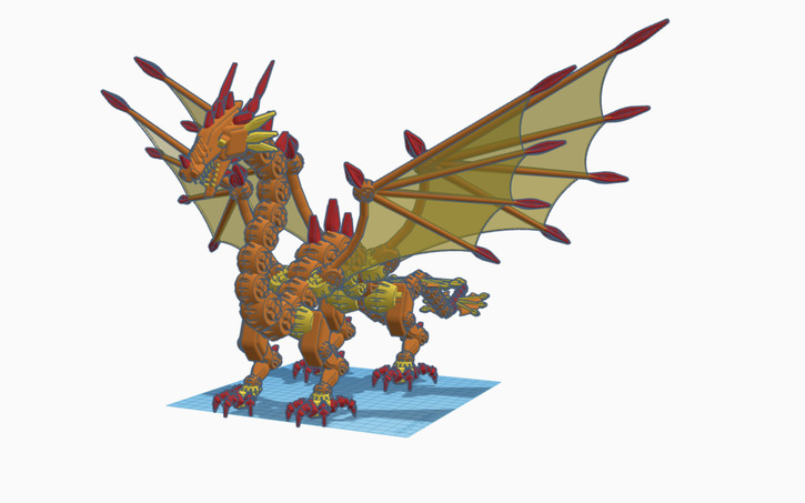 3D design Sol Dragonus Superior - The Sun Dragon - Tinkercad