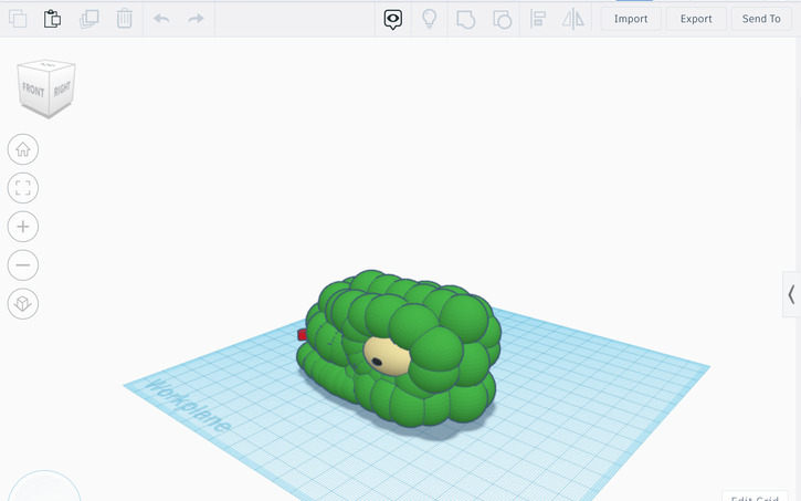 3D design Snake head - Tinkercad