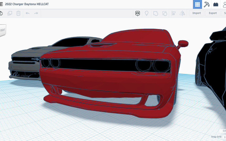 3D design the 3 best muscle cars ever made - Tinkercad