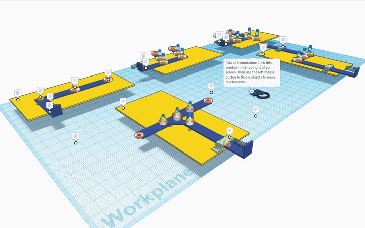 3D design Levers and Linkages SIM LAB - Tinkercad