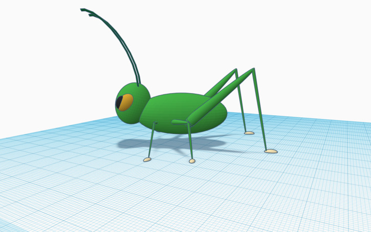 3D design grasshopper - Tinkercad