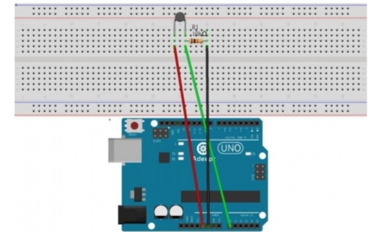 Circuit design Thermistor - Tinkercad
