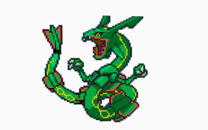 3D design Rayquaza Pixel Art - Tinkercad