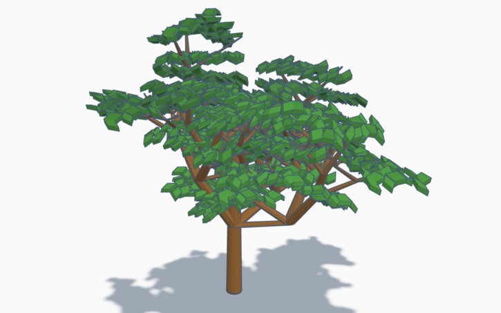 3D design Realistic Tree - Tinkercad