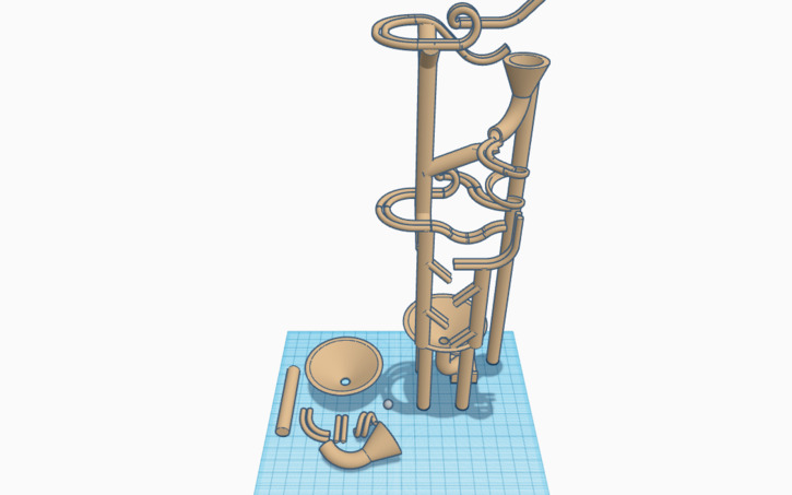 3D design Customizable Marble Run - Tinkercad