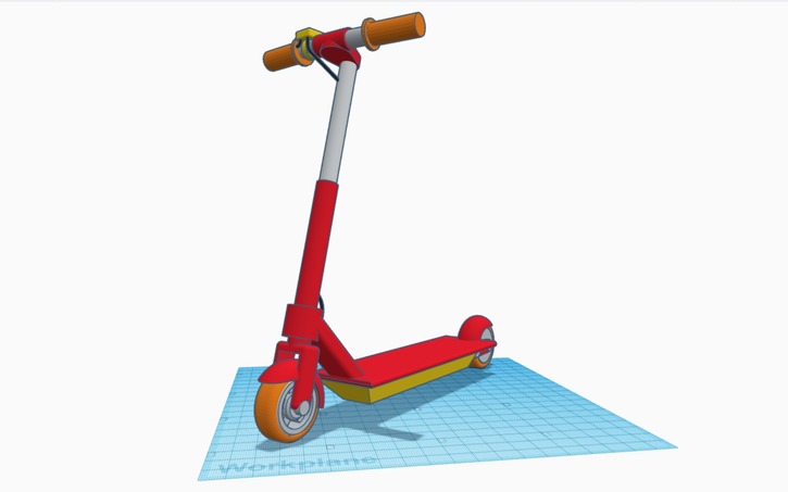 3D design Electric Scooter - Tinkercad