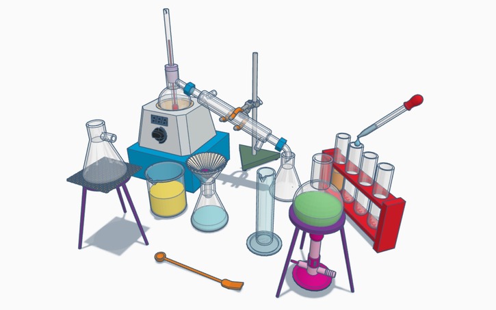 3D design Chemistry Set - Tinkercad