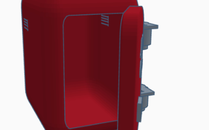 3D design Nuka cola fridge - Tinkercad