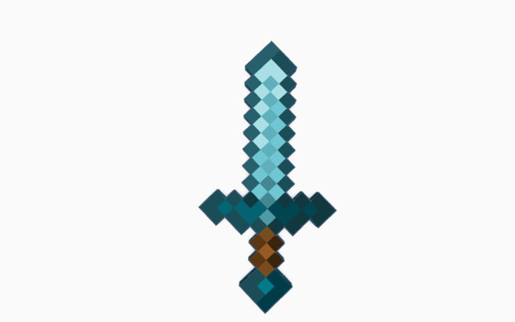 3D design Minecraft Sword - Tinkercad