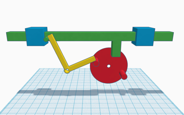 3D design Reciprocating Linear Motion SIM LAB - Tinkercad