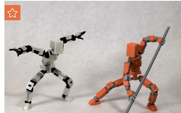 3D design Lucky 13 Printable Jointed Figure - Tinkercad