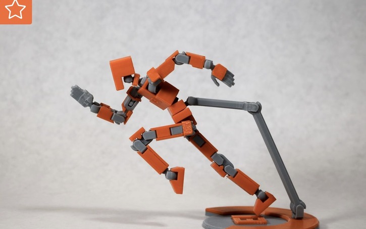 3D design Lucky 13 Printable Jointed Figure - Tinkercad