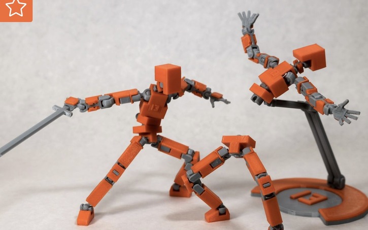 3D design Lucky 13 Printable Jointed Figure - Tinkercad