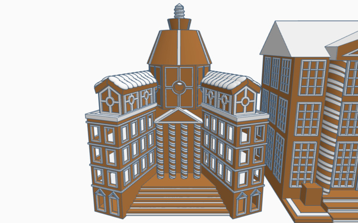3D design Gingerbread Town Hall Concepts - Tinkercad