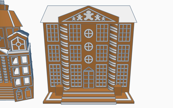 3D design Gingerbread Town Hall Concepts - Tinkercad