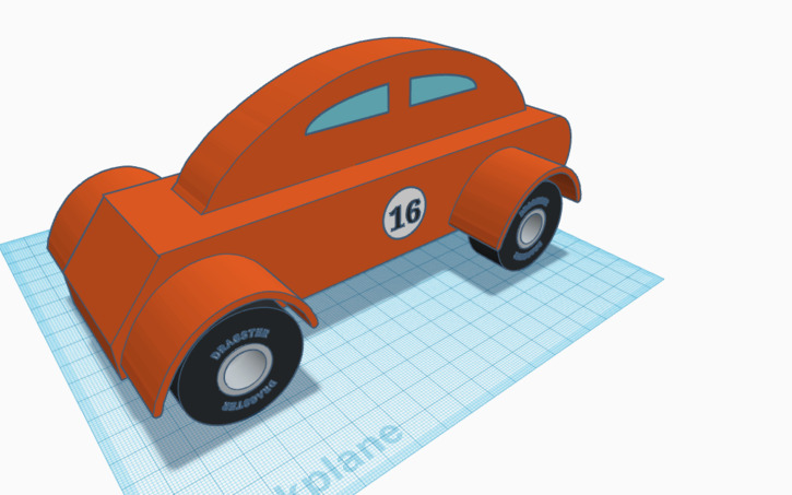 3D design Classic Racing Car - Tinkercad