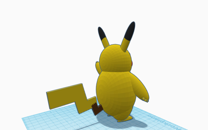 3D design Pikachu - Tinkercad