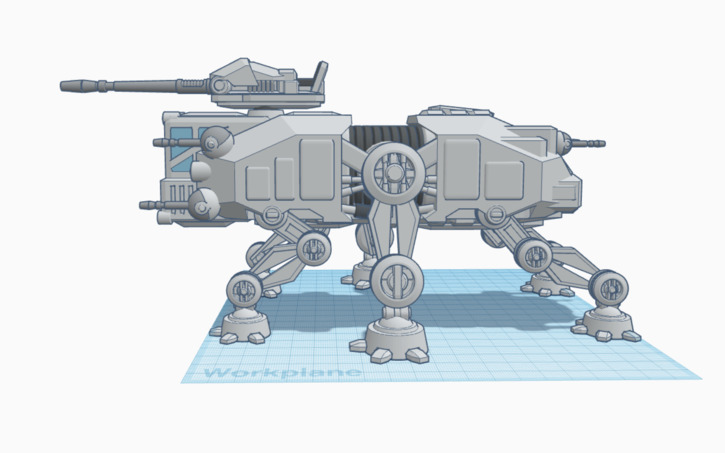 3D design My Take on a Clone Wars Republic AT-TE - August 2024 - Tinkercad