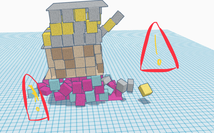 3D design Collapsing Tower In Sim Lab. Copy and try! - Tinkercad